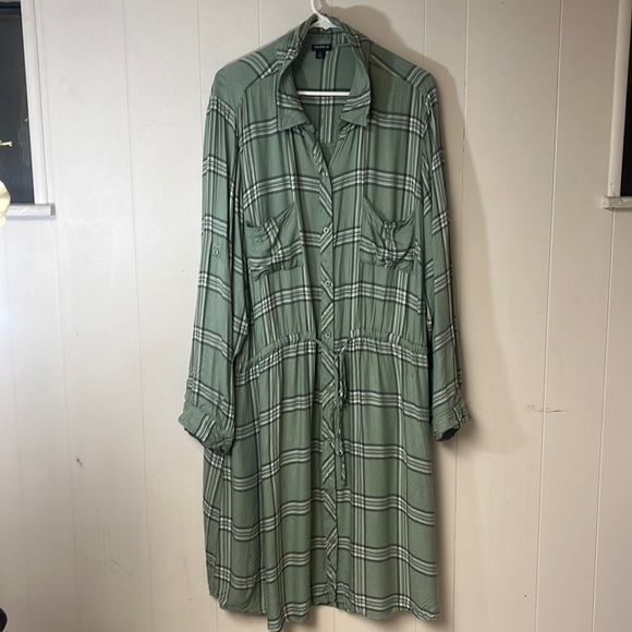 torrid | Dresses | Green Plaid Torrid Dress | Poshmark